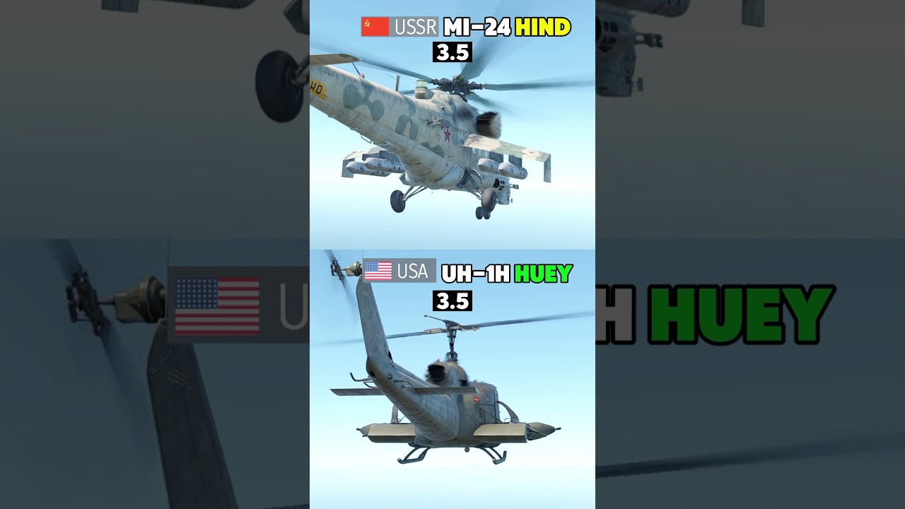 Mi-24 vs UH-1 - Turn Rate - Helicopter Test