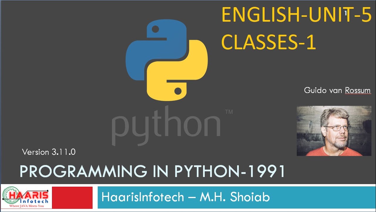 PYTHON ENGLISH CLASSES&OBJECTS -1-UNIT5