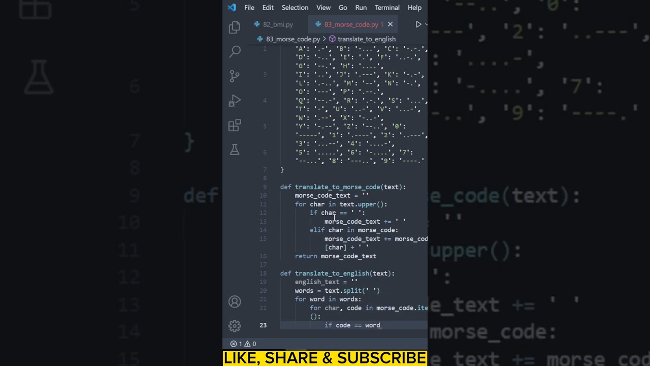 Morse Code #python #shorts