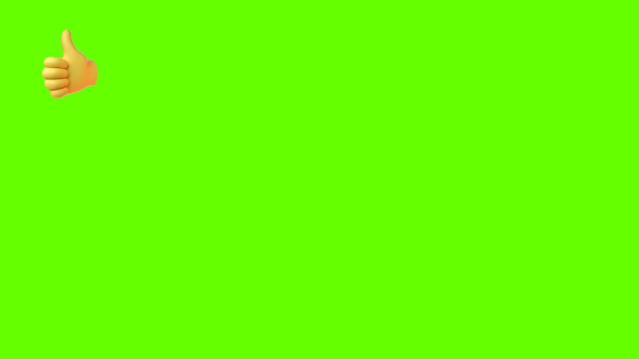 Thumbs Up Emoji Green Screen 👍