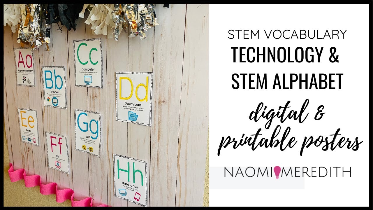 Preview | Technology Word Wall | Printable Alphabet Posters