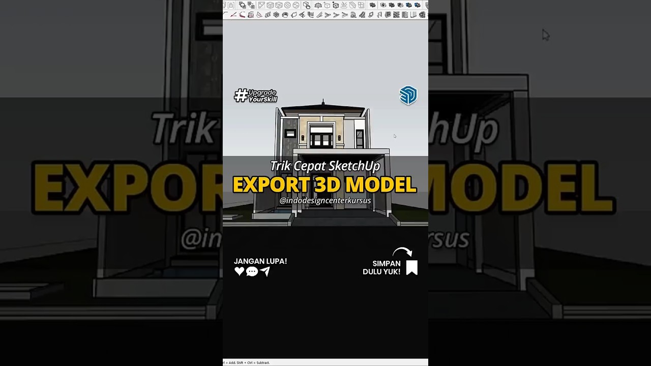 Cuma 1 Menit! Cara Cepat Arsitek Export 3D Modeling SketchUp ke AutoCAD... #sketchup #sketchup3d