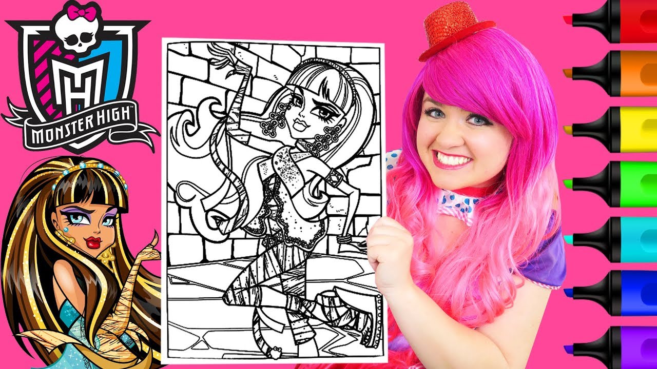 Coloring Monster High Cleo de Nile Coloring Page Prismacolor Markers | KiMMi THE CLOWN