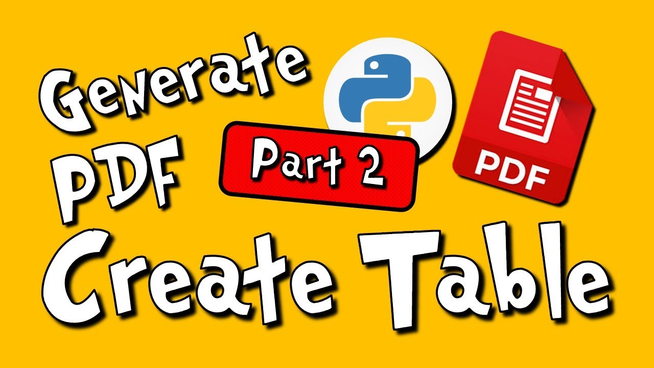 Generate PDF with Python - ReportLab - Create Table - Part 2 - #3
