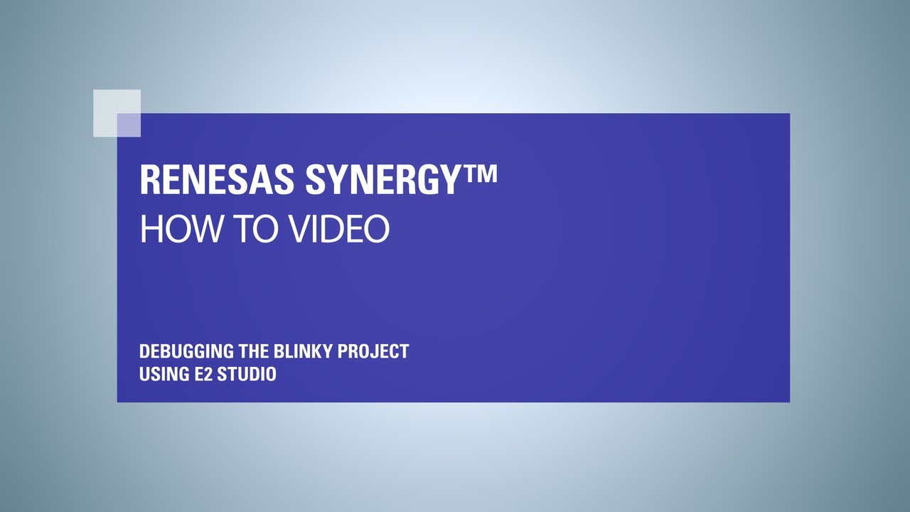 Debugging the blinky project (e²studio)