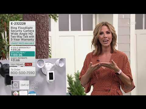 Ring Floodlight Security Camera Wide Angle HD Two-Way Talk w/ 3-Year Warranty on QVC