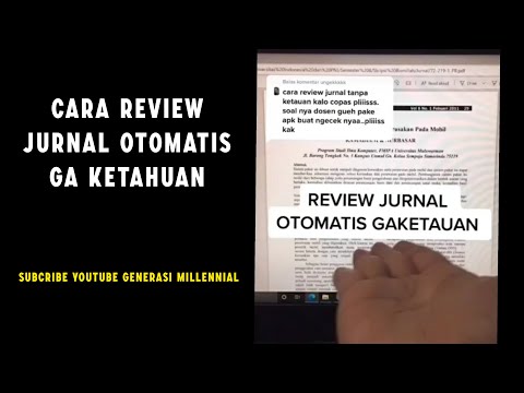 Cara Review Jurnal Otomatis Ga Ketahuan | Tugas Kuliah | Generasi Millennial