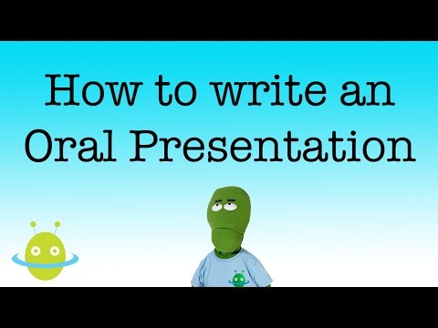 How to write an oral presentation