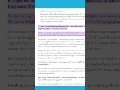Federal Student Loan Forgiveness MULTIPLE forms of debt relief….UPDATE 9/7/2022