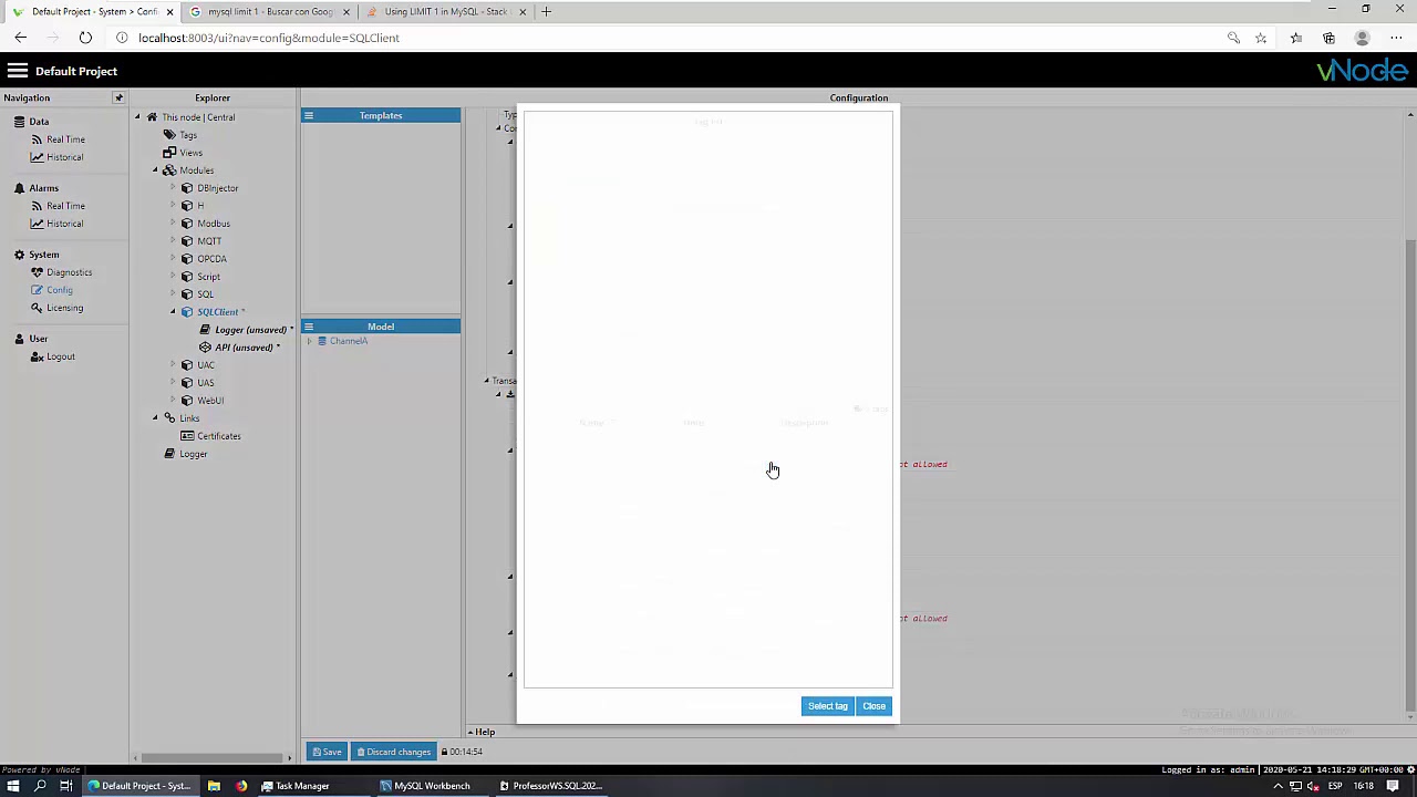 How to pull data from different databases by using vNode SQL Client vNode module