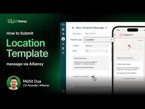 How to submit a WhatsApp 'Location' type template message via AiSensy?