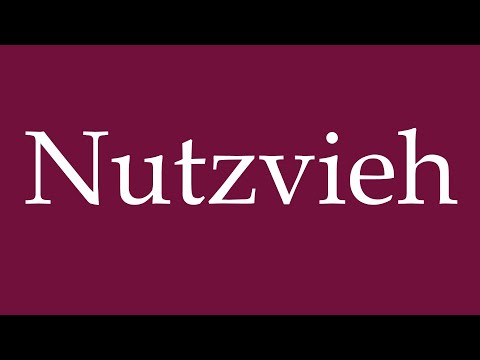How to Pronounce ''Nutzvieh'' (Livestock) Correctly in German