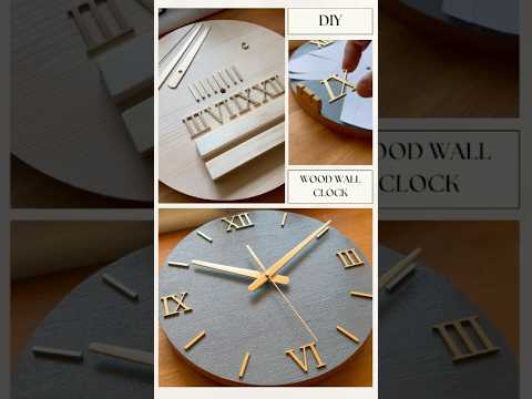DIY Modern Wall Clock Making | Stylish Roman Numeral Clock from Scratch! #diy #wallclock #handmade