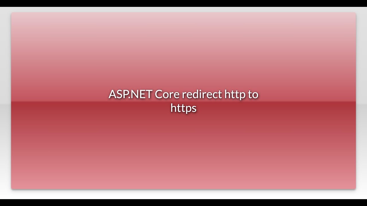 ASP.NET Core redirect http to https