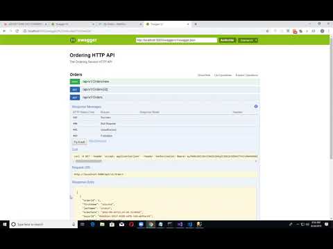 Swagger demo on Windows for Docker Compose for the ASP.NET Core Microservices course by Frank Ozz