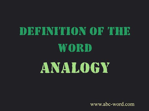 Definition of the word "Analogy"