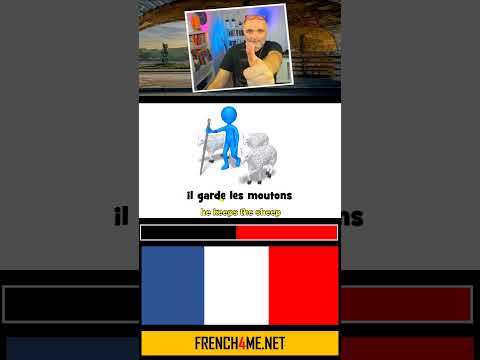 How to say in French I he keeps the sheep mp4