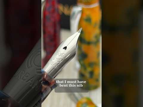 Is the nib bent or is it a fude nib fountain pen?
