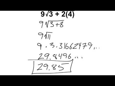 Order of Operations with Square Roots (10/12)