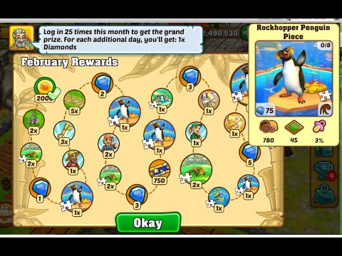 February '23 calendar login rewards - ITEMS WORTH 250+ DIAMONDS FREE - #zoo2animalparkonline