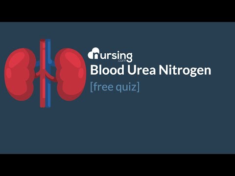 BUN [blood urea nitrogen] lab value, nursing considerations - free quiz