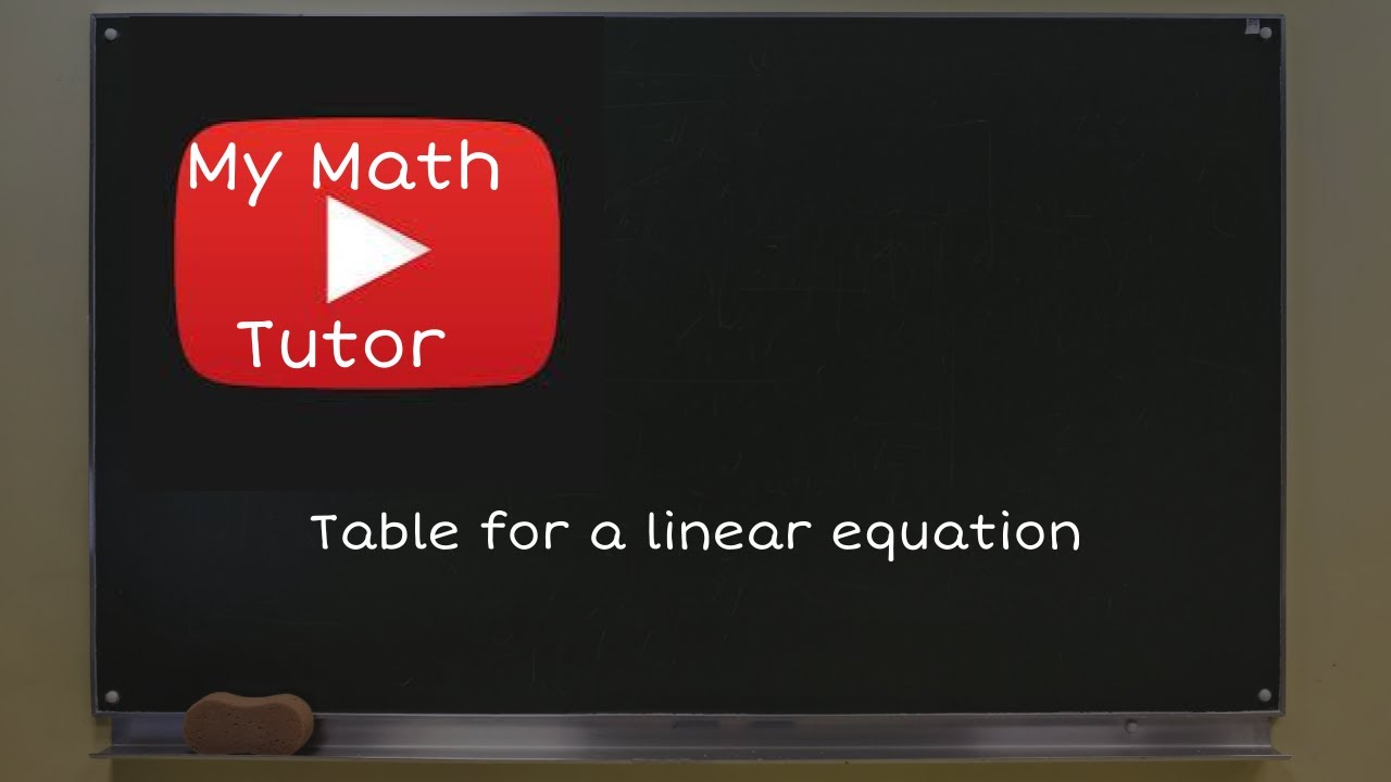 ALEKS | Table for a linear equation
