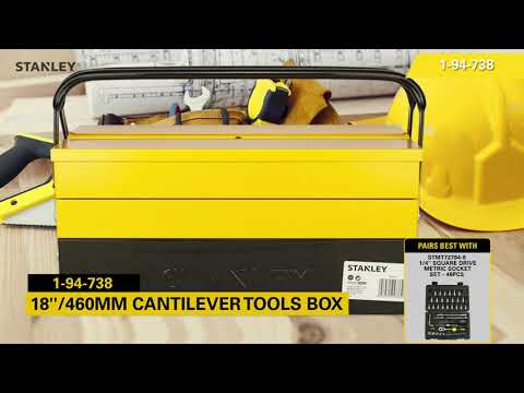 Stanley 5-tray Metal Toolbox | Extra storage | High-quality & durable