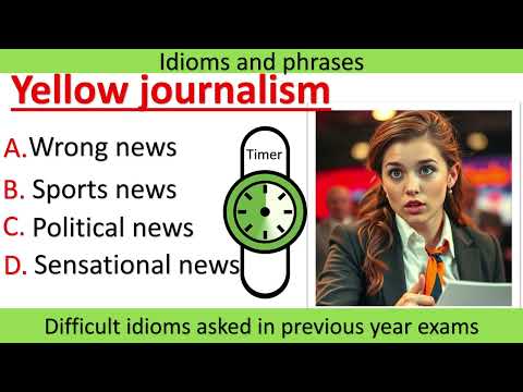 Idioms and phrases | Yellow journalism | #idioms #idiomsandphrases