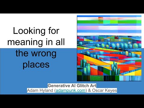 Generative AI Glitch Art: Looking for meaning in all the wrong places