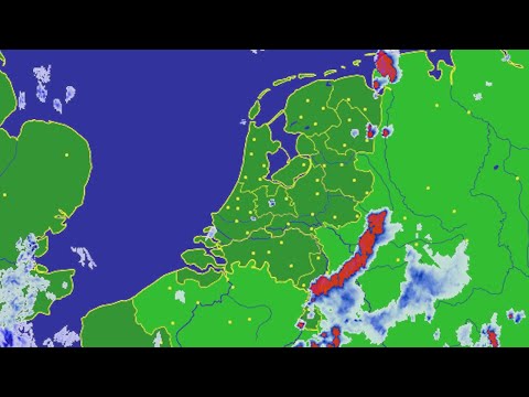 Buienradar timelapse onweer | 13 & 14 augustus 2024 | Hitte verdreven door onweer!