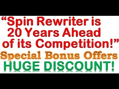 [ Spin Rewriter ] 6.0 Article Spinner Review - Special Discount and Free Trial Coupon