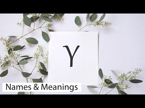 Meanings of names starting with letter Y - Part 02