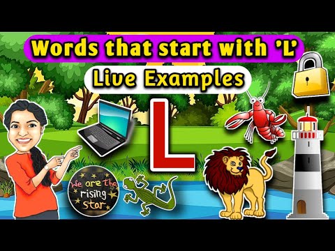 Words that start with L with live examples | letter L words for kids | WATRstar