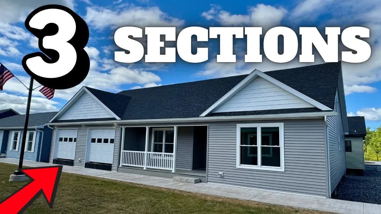 Triple section/2 car garage modular home with AWESOME layout! Prefab House Tour