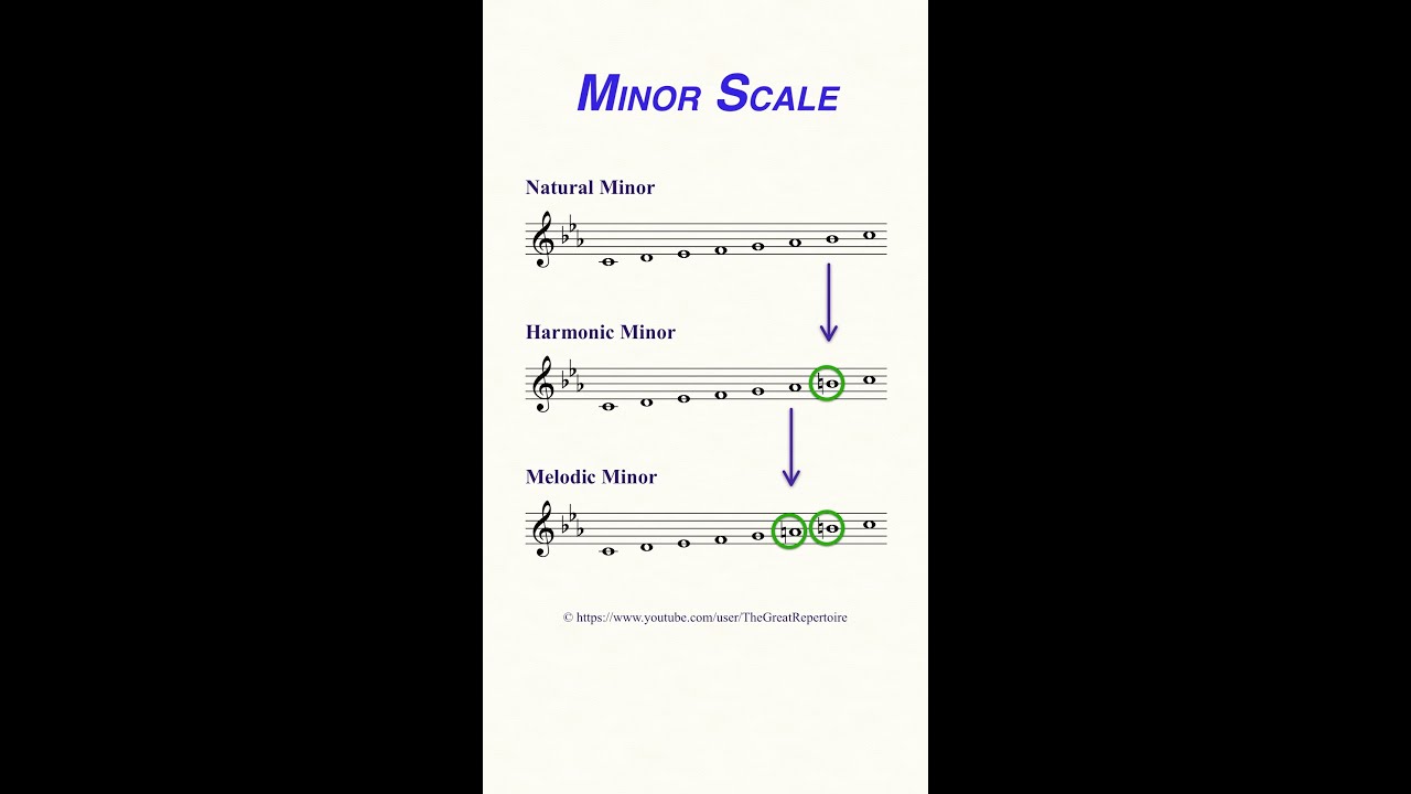 The Three Types of Minor Scales 🎵 #Shorts