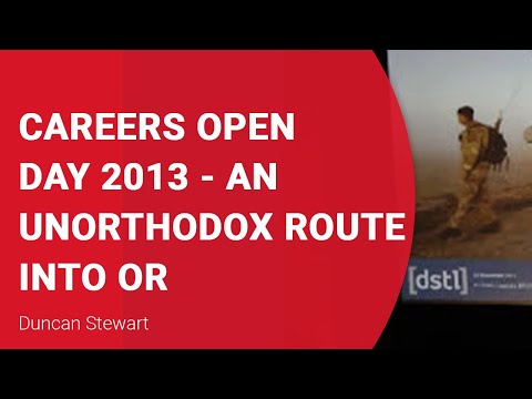Aston Webb to Dstl: An Unorthodox Route into OR