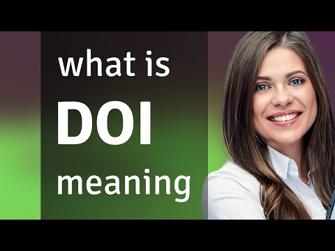 Doi | what is DOI meaning