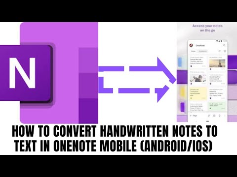 How to convert Handwritten Notes to Text in OneNote Mobile