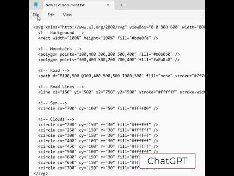 ChatGPT Generate SVG Code