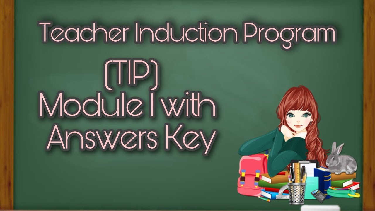 Teacher Induction Program (TIP) Module 1-6 with Answers Key