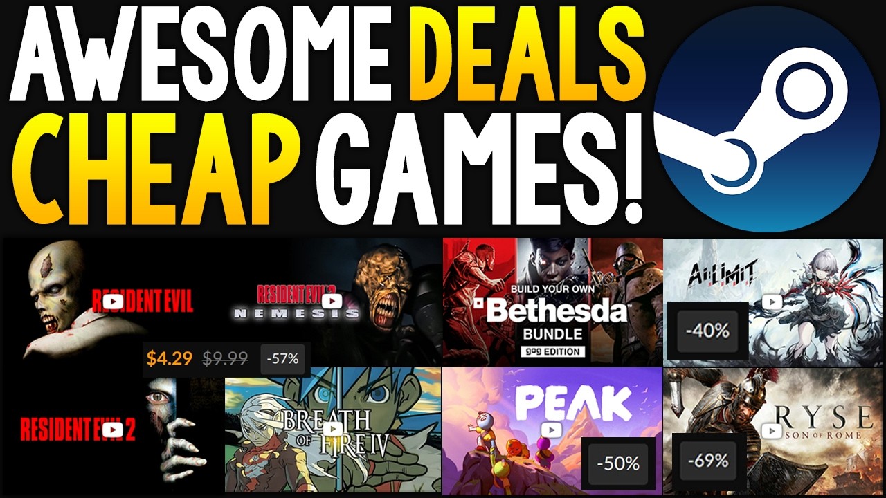 AWESOME STEAM PC GAME DEALS - TONS OF GREAT GAMES CHEAP!