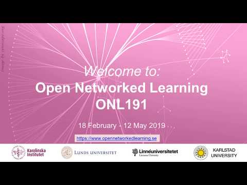 Week 1 – Getting started – Open Networked Learning