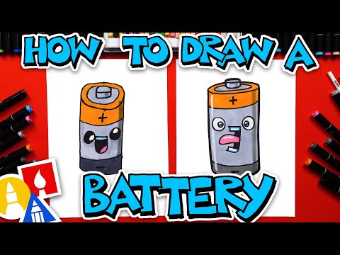 How To Draw A Battery