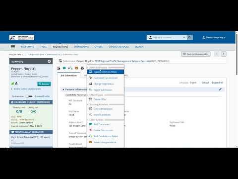 TxDOT Careers Candidate Progression