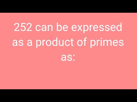 252 can be expressed as a product of primes as: