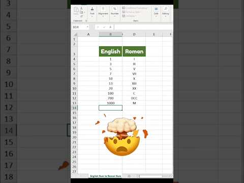 Convert Numbers into Roman Numbers 🤯 #excel #shorts #viral