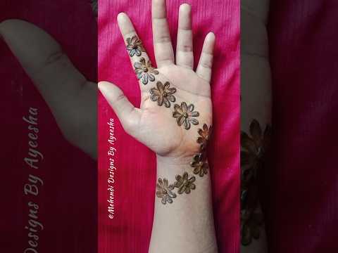 Beautiful front hand mehndi design from cotton bud???? #mehandi #henna