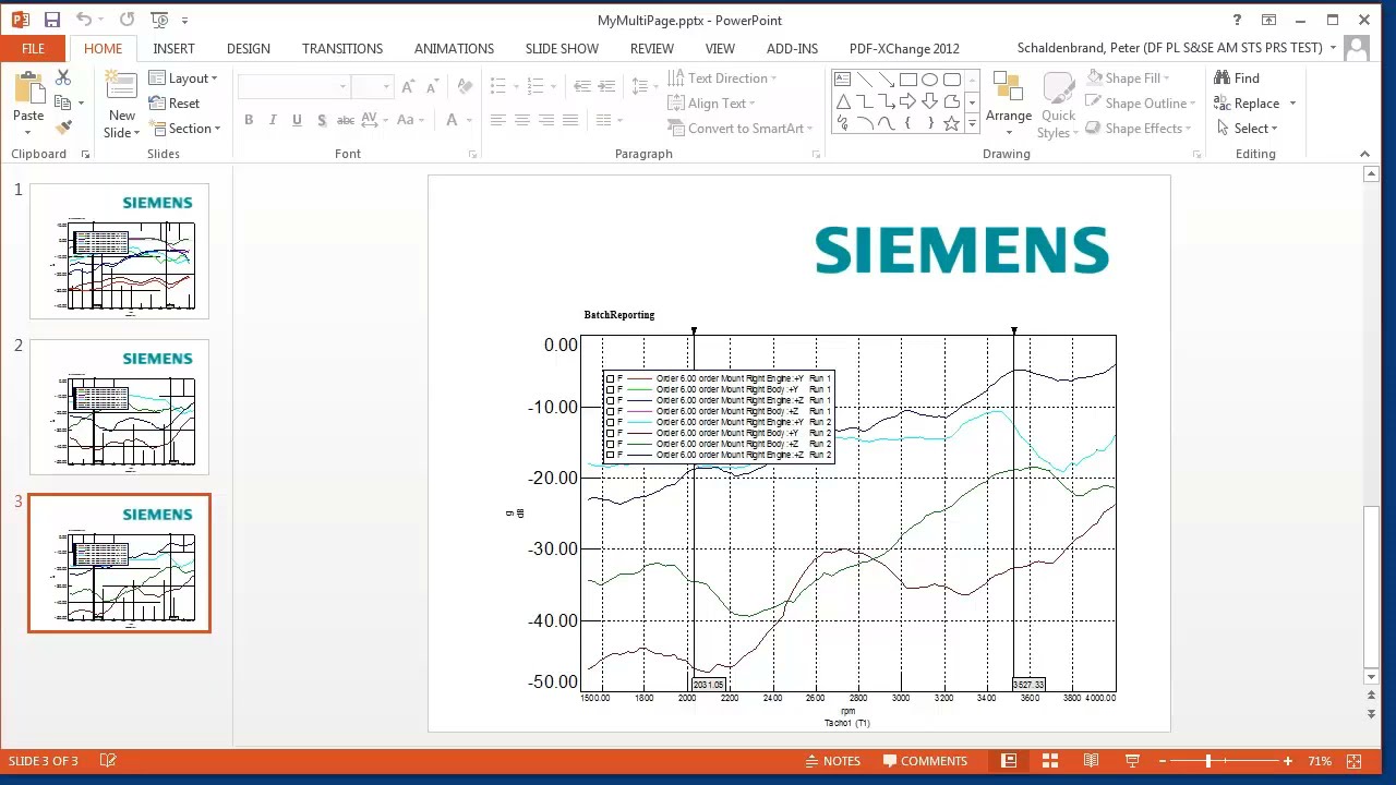 Simcenter Testlab Batch Reporting