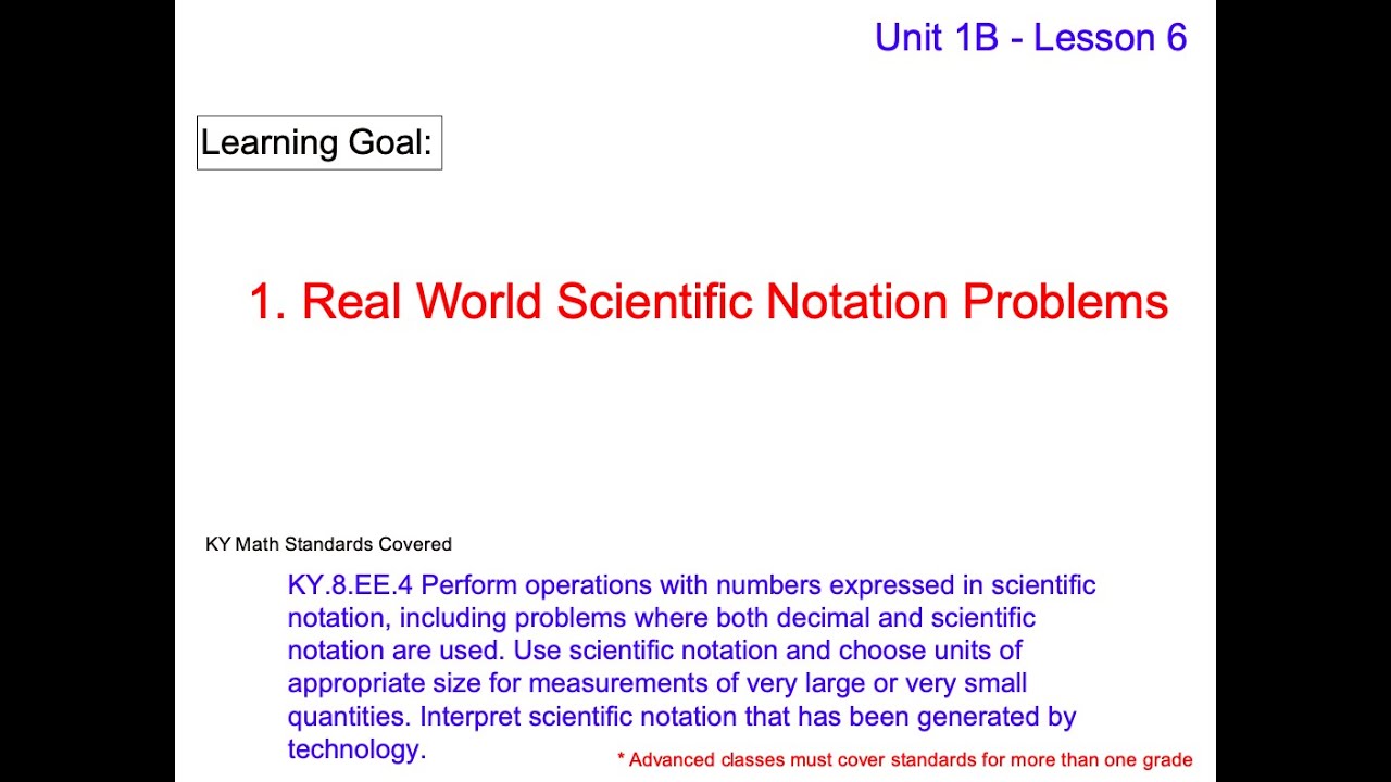 Real World Scientific Notation