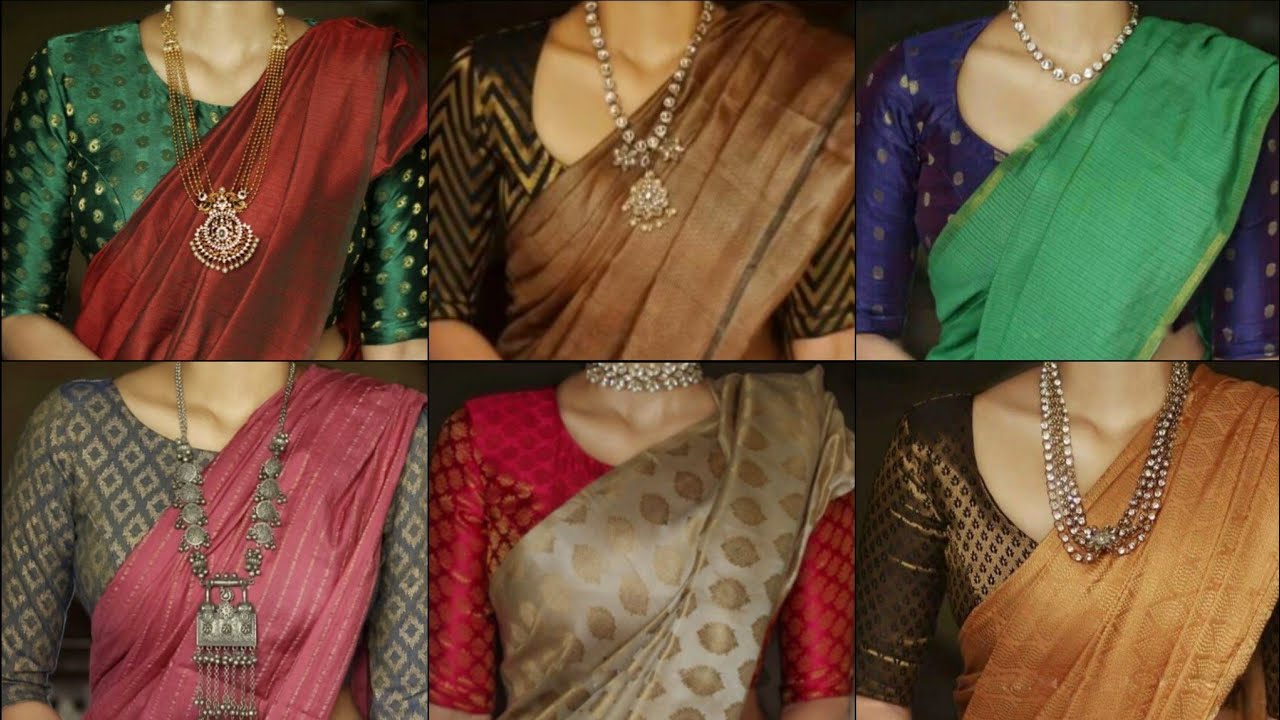 😍👌Latest Brocade Blouse Designs for Silk Sarees| Designer Brocade Blouse Patterns for Silk Sarees❤️|